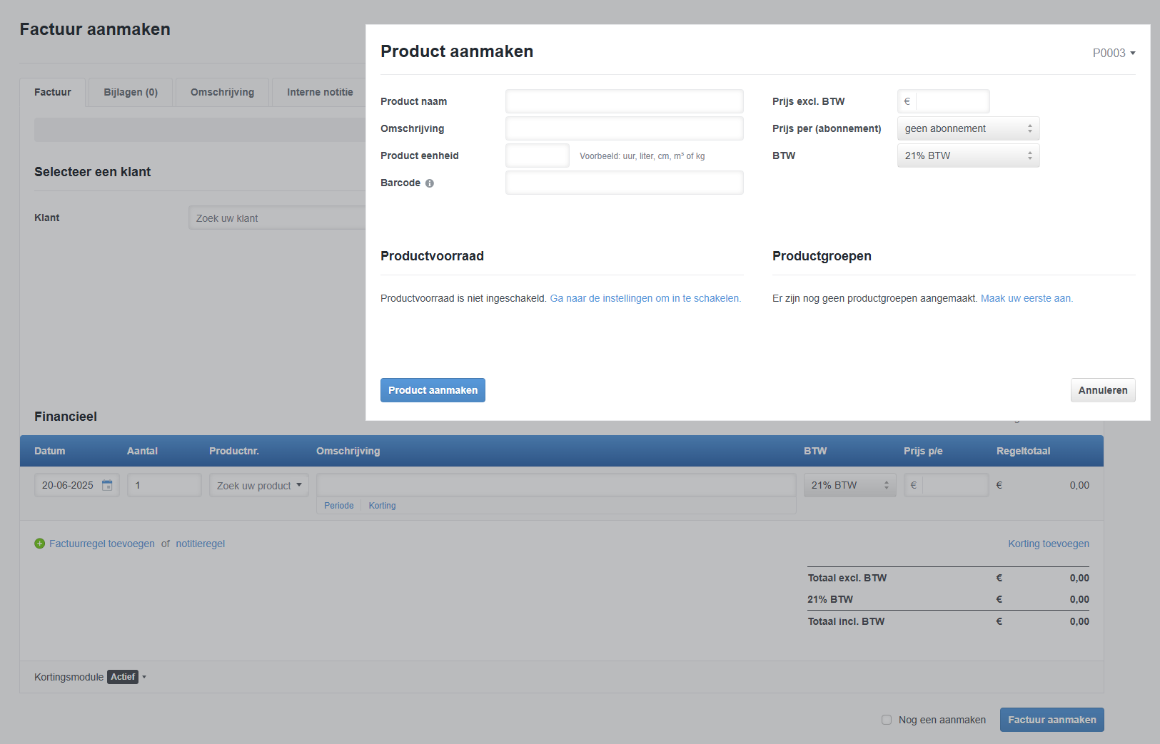 Nieuw product toevoegen - Help - WeFact